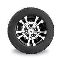 China 10 Inch Golf Cart Wheel And 205/50-10 DOT Street Tire Combo -25 Offset 4x4 Bolt (101.6mm) for sale
