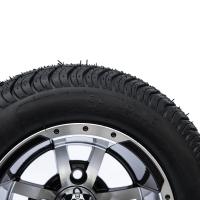 China Golf Cart 10'' Rims And 205/50-10 DOT Street Tire Combo - Machined/Glossy Black for sale