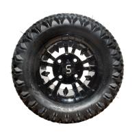 China 10 Inch Golf Cart Wheel And Tire Combo 20×10-10 ATV Machined Glossy Black for sale