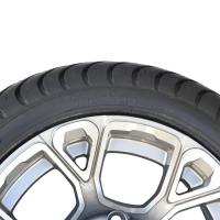 China Golf Cart 12'' Aluminum Alloy Wheel and 215/35-12 DOT Street Tire Assembly - Machined/Gunmetal for sale