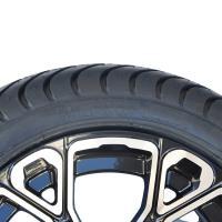 China 12'' Machined/Glossy Black Golf Cart Rim and 215/35-12 Low Profile DOT Street Tire for sale