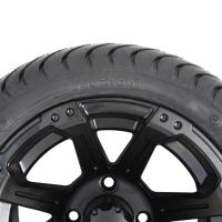 China Golf Cart 12 Inch Matte Black Wheels and 215/35-12 Street Tires 4x4 Bolt Pattern DOT Rated for sale