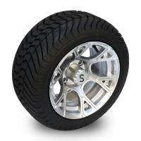 China New Exclusive 12'' Golf Cart Wheels And 215/35-12 DOT Street Tyres Combo 101.6 PCD -25 Offset for sale