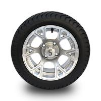 China New Exclusive 12'' Golf Cart Wheels And 215/35-12 DOT Street Tyres Combo 101.6 PCD -25 Offset for sale