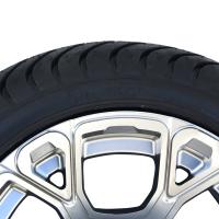 China New Exclusive 12'' Golf Cart Wheels And 215/35-12 DOT Street Tyres Combo 101.6 PCD -25 Offset for sale