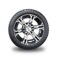 China Golf Cart 12 Inch Machined & Black Wheels On 215/35-12 Street Tires for sale