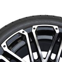 China 12 Inches Machiend/Black Golf Cart Wheels And 215/35-12 DOT Street Tires Combo 4 Ply for sale