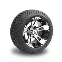 China 12'' Golf Cart Wheels And 215/35-12 Low Profile Golf Cart Tires Combo - Set Of 4 for sale