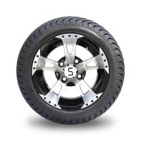 China 12'' Golf Cart Wheels And 215/35-12 Low Profile Golf Cart Tires Combo - Set Of 4 for sale