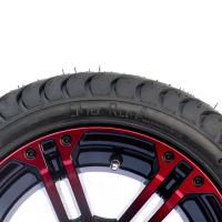 China Red / Glossy Black Aluminum 12 Inch Golf Cart Wheels And Tires 215/35-12 Tyre Assemblies for sale