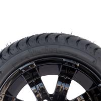 China Glossy Black 12 Tempest Golf Cart Wheels 215/35-12 Street Tires Combo for sale