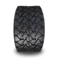 China Golf Cart 14'' Aluminum Wheel and 22x10-14 All Terrain DOT Tire Combo - Machined/Glossy Black for sale
