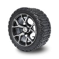China Machined 14 Inch Golf Cart Wheels And Tires 22x10 Rubber Material for sale