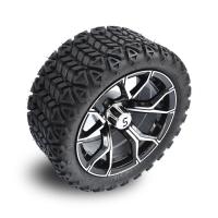China Machined 14 Inch Golf Cart Wheels And Tires 22x10 Rubber Material for sale