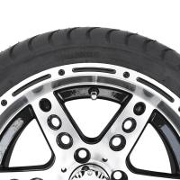 China Golf Cart 14'' Machined/Black Aluminum 6 Spokes Rims and 225/30-14 Street Tires Combo for sale