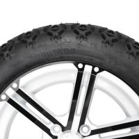 China Golf Cart 14'' Black/White Rims And 22x10-14'' All Terrain Tires, Wheel Nuts and Center Caps Included for sale