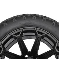 China Golf Cart 14'' Matte Black Wheels And 22x10-14 DOT High Profile Tires Including Wheel Nuts and Center Caps for sale