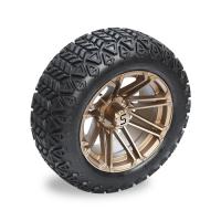 China 14'' Bronze Rims And 22x10-14 Tires Combo for Golf Carts/ATV, 4 ply Tubeless for sale