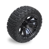 China Golf Cart Off-Road 22*10-14 Tire and Gloss Black Rim With S Center Cap for sale