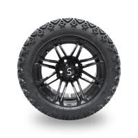 China Golf Cart Off-Road 22*10-14 Tire and Gloss Black Rim With S Center Cap for sale