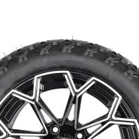 China Golf Cart 22 inch All Terrian Tire and 14 inch Machined Black Aluminum Wheel for sale