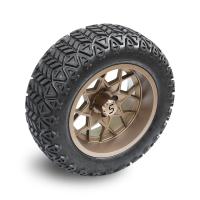 China Golf Cart 14'' Bronze Wheels And 22x10-14 Tires Lift Required PCD 1/101.6 for sale