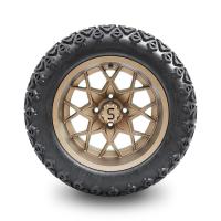 China Golf Cart 14'' Bronze Wheels And 22x10-14 Tires Lift Required PCD 1/101.6 for sale