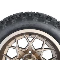 China Golf Cart 14'' Bronze Wheels And 22x10-14 Tires Lift Required PCD 1/101.6 for sale