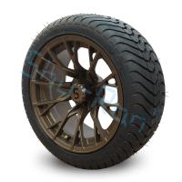 China Custom 14'' Bronze Wheels, 225/30-14 Street DOT Approved Tries For Golf Cart ATV for sale
