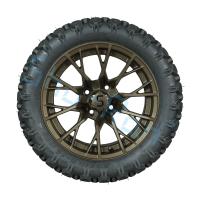 China Customizable 14 Inch Golf Cart Bronze Wheels And Off-road Tires for Customer Requirements for sale