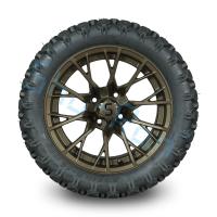 China Customizable 14 Inch Golf Cart Bronze Wheels And Off-road Tires for Customer Requirements for sale