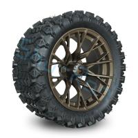 China Customizable 14 Inch Golf Cart Bronze Wheels And Off-road Tires for Customer Requirements for sale