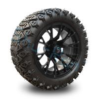 China Shu Ran 14 Inch Golf Cart Wheels And Tires Rims with DOT Tires 101.6 PCD 4x4 Bolt Pattern for sale