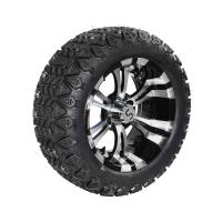 China Machined Gloss Black 14 Inch Golf Cart Wheels And Tires 22x10-14 All Terrain DOT for sale