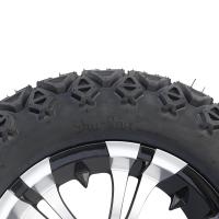 China Machined Gloss Black 14 Inch Golf Cart Wheels And Tires 22x10-14 All Terrain DOT for sale