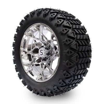 China Shu-Ran Golf Cart Warrior 23x10.5-14 Golf Cart All Terrain Tires And 14 Inch Chrome Rims for sale