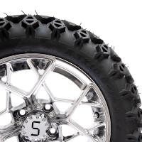 China Shu-Ran Golf Cart Warrior 23x10.5-14 Golf Cart All Terrain Tires And 14 Inch Chrome Rims for sale