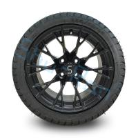 China Wholesale Glossy Black 14 inch Rims with DOT Approve Tire for Golf Carts for sale