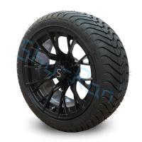 China Wholesale Glossy Black 14 inch Rims with DOT Approve Tire for Golf Carts for sale