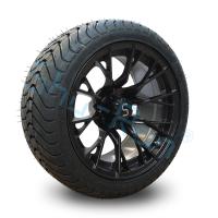 China Wholesale Glossy Black 14 inch Rims with DOT Approve Tire for Golf Carts for sale