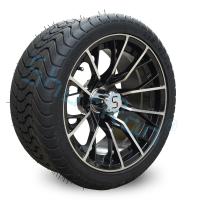 China OEM/ODM Golf Cart Machined Golssy Black Rims with 14 inch Tires for sale
