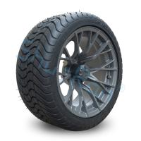 China Wholesale 14'' Gunmetal Finished Alloy Golf Cart Wheels, ATV UTV 225/30-14 Street Tubeless Tires with Rims for sale