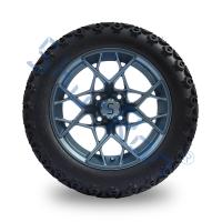 China Shuran 14 Inch Golf Cart Wheels And Tires With S Center Cap for sale