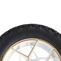China Gold White 14 Inch Golf Cart Rims And Tires Combo 4PLY 101.6 PCD for sale