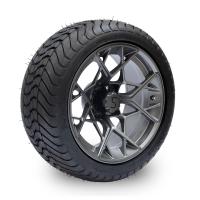 China Gunmetal Finish 14 Inch Golf Cart Wheels And Tires 225/30-14 101.6 PCD 4x4 Bolt Pattern for sale