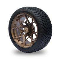 China Bronze 14 Inch Golf Cart Wheel And Tire Combo 225/30-14 4PLY DOT Approved for sale