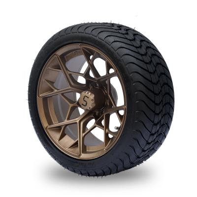 China Bronze 14 Inch Golf Cart Wheel And Tire Combo 225/30-14 4PLY DOT Approved for sale