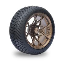 China Bronze 14 Inch Golf Cart Wheel And Tire Combo 225/30-14 4PLY DOT Approved for sale