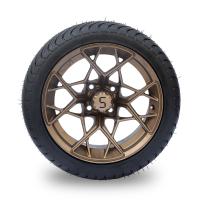 China Bronze 14 Inch Golf Cart Wheel And Tire Combo 225/30-14 4PLY DOT Approved for sale