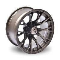 China Gunmetal 14 Inch Golf Cart Wheels And Tires 4/101.6 Bolt Shuran New Starshine-419 for sale